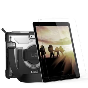 uag microsoft surface go 3 / surface go 2 case [10.5-inch screen] with hand strap & shoulder strap plasma, ice & microsoft surface go 3 / surface go 2 tempered glass anti-fingerprint & scratch resista