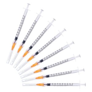 disposable 1ml syringe with 25g 1inch lab supplies, individually packaged 50pack