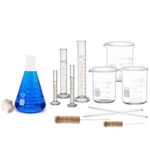 glass flask erlenmeyer flask set narrow mouth 2000ml thick glass graduated measuring cylinder set 5ml 10ml 50ml 100ml glass measuring beaker set 50ml 100ml 250ml