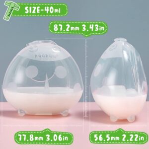 haakaa Ladybug Milk Collector Mini Version,Silicone Breast Shells,Breast Milk Collecting Shells,Nursing Cup for Breastfeeding,40ml,2PCS,More Invisible