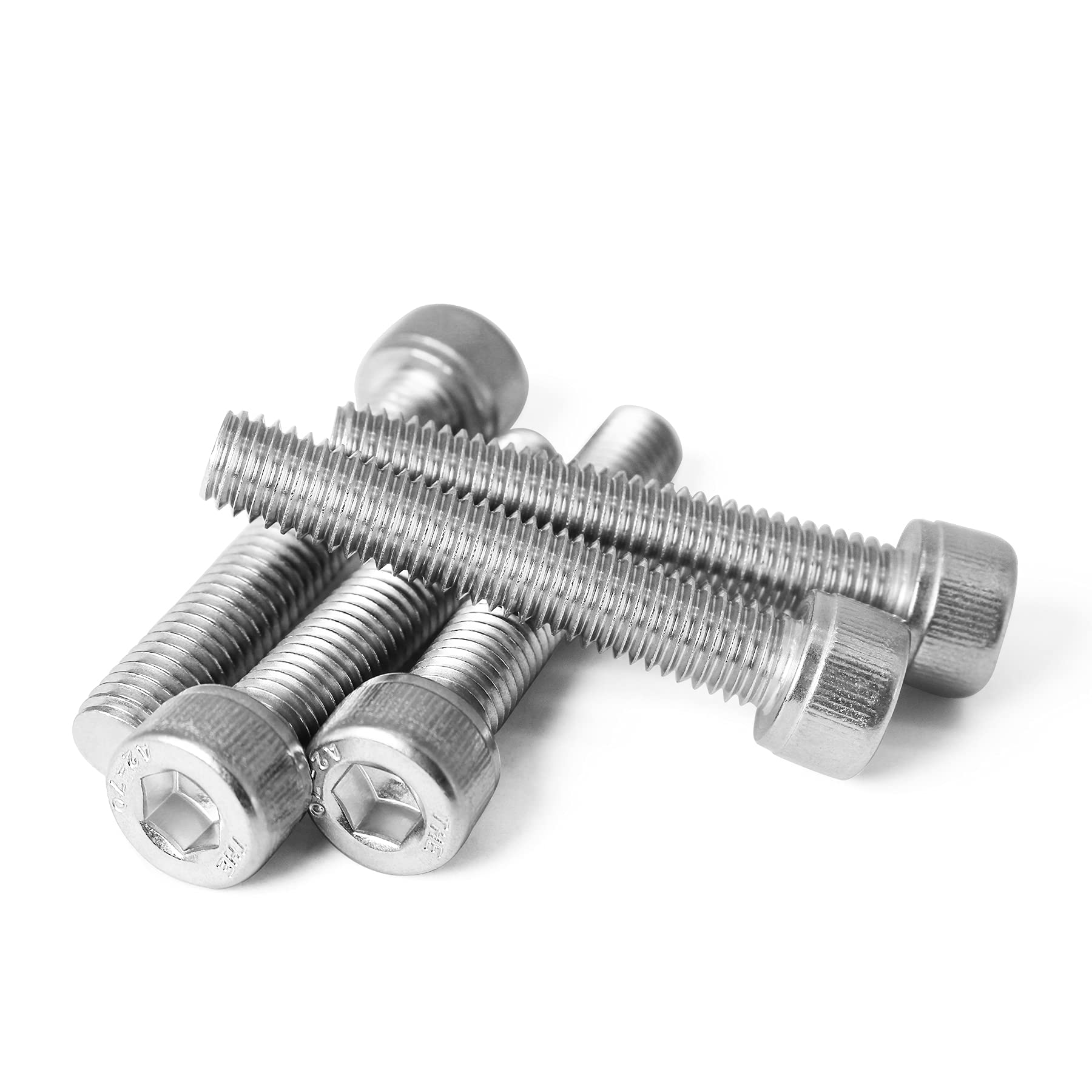 M8 x 50mm Socket Head Cap Screws Bolts Stainless Steel 304 Metric Machine Hex Socket Screw, Allen Hex Drive, Fully Thread, 10PCS