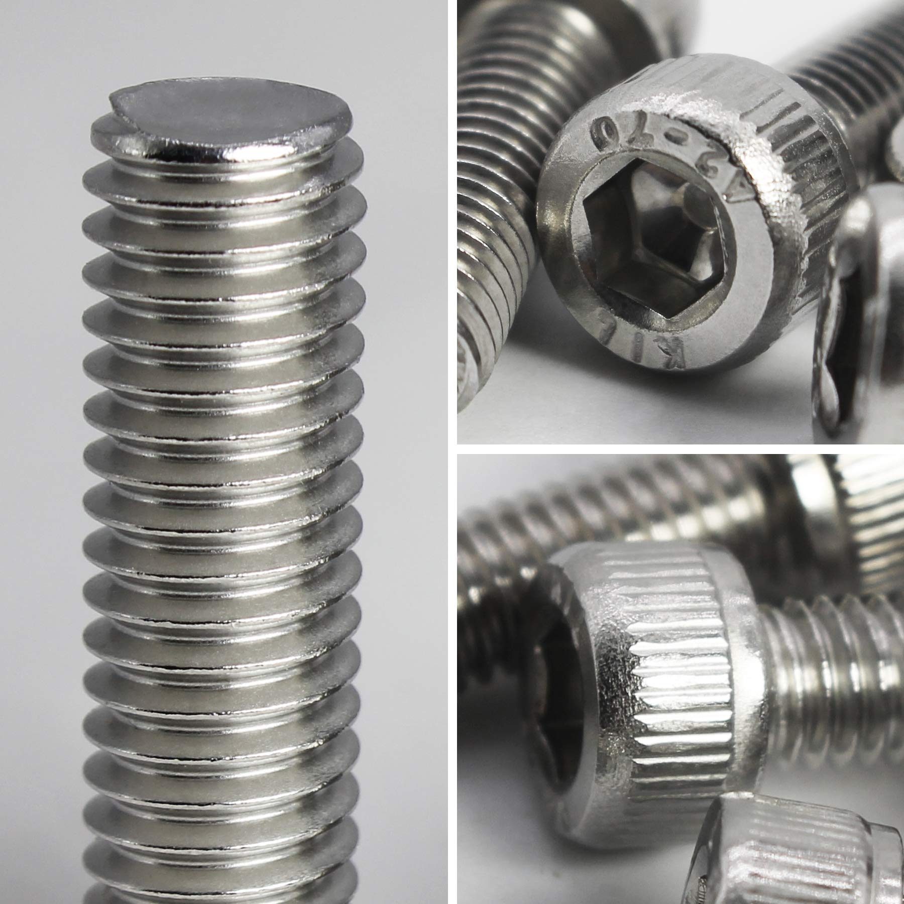 M8 x 50mm Socket Head Cap Screws Bolts Stainless Steel 304 Metric Machine Hex Socket Screw, Allen Hex Drive, Fully Thread, 10PCS