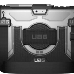 UAG Microsoft Surface Go 3 / Surface Go 2 Case [10.5-inch screen] with Hand Strap & Shoulder Strap Plasma, Ice & Microsoft Surface Go 3 / Surface Go 2 Tempered Glass Anti-Fingerprint & Scratch Resista