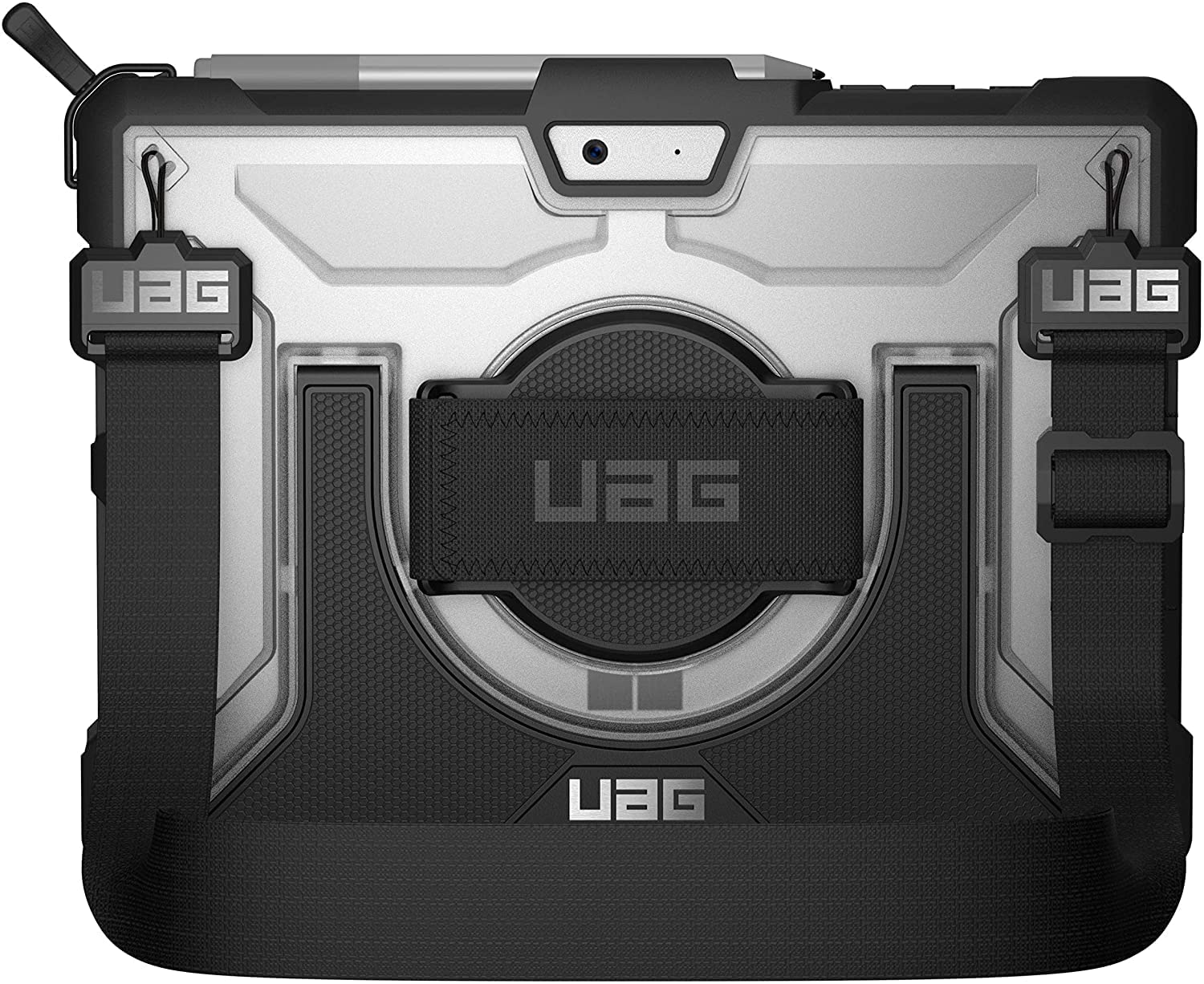 UAG Microsoft Surface Go 3 / Surface Go 2 Case [10.5-inch screen] with Hand Strap & Shoulder Strap Plasma, Ice & Microsoft Surface Go 3 / Surface Go 2 Tempered Glass Anti-Fingerprint & Scratch Resista