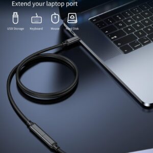 USB C Extension Cable 10FT,USB 3.1 10gbps Male to Female Type C 5A PD100W Fast Charging Cable 4K Video Compatible with Switch,MacBook Pro/Air,iPad Pro,Dell XPS,Surface Book,PSVR2,USB C Hub,iPhone 15