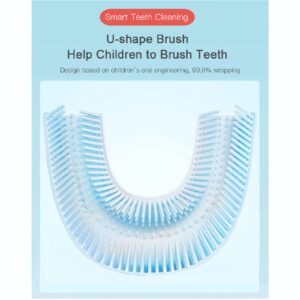 Simayixx Toothbrush Oral CareKids U Shaped Toothbrush with Silicone Brush Head Whitening Massage Toothbrush Whole Mouth Toothbrush with Handle for Kids 1-12 Years Old(A)