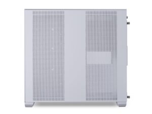 lian-li o11 air mini tempered glass e-atx tower computer case, white