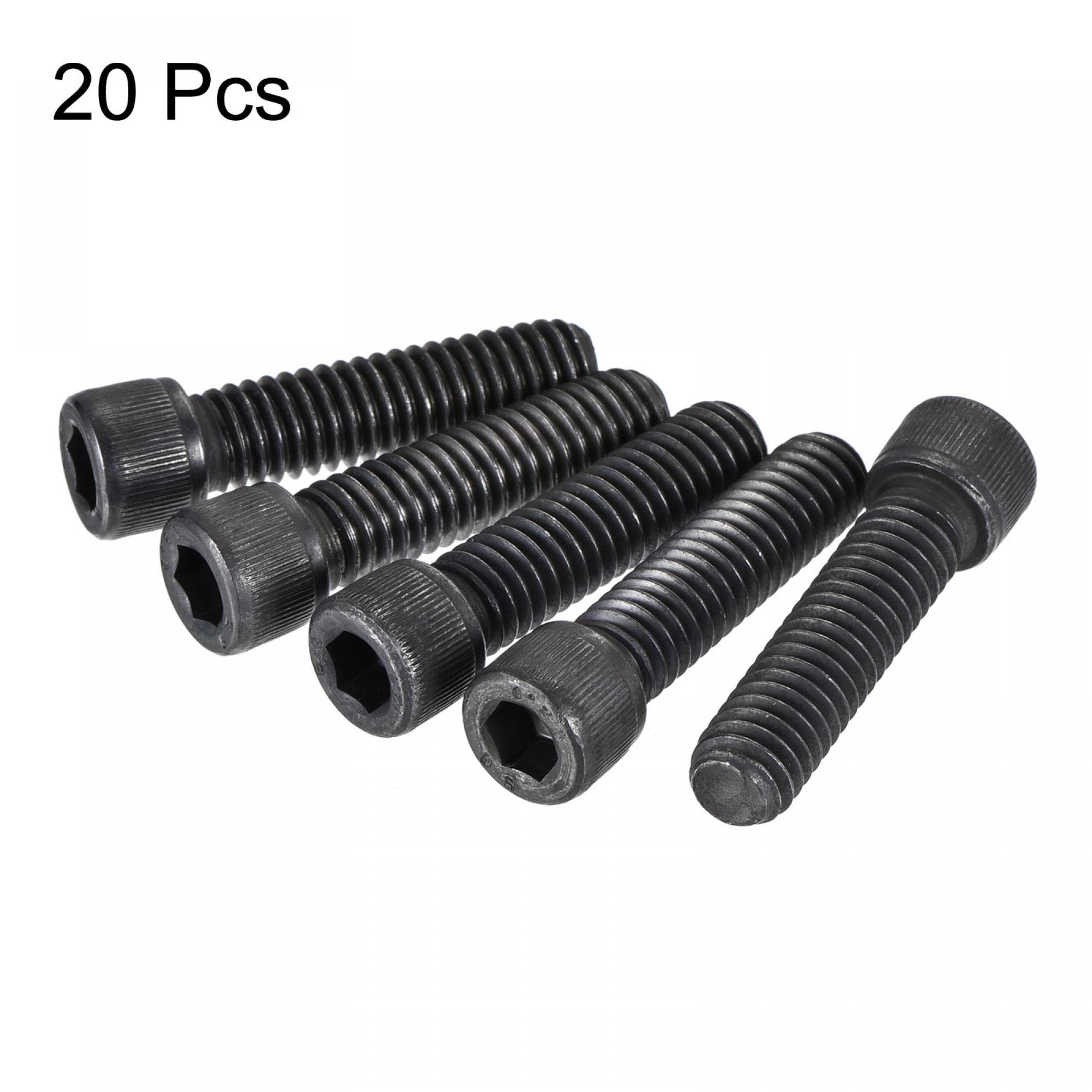 uxcell 5/16-18x1-1/4" Hex Socket Head Cap Screw Bolts 12.9 Grade Alloy Steel 20pcs