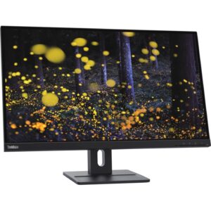 lenovo thinkvision e27q-20 27" wqhd wled lcd monitor - 16:9 - raven black, 14.5"x24.2"x1.8"