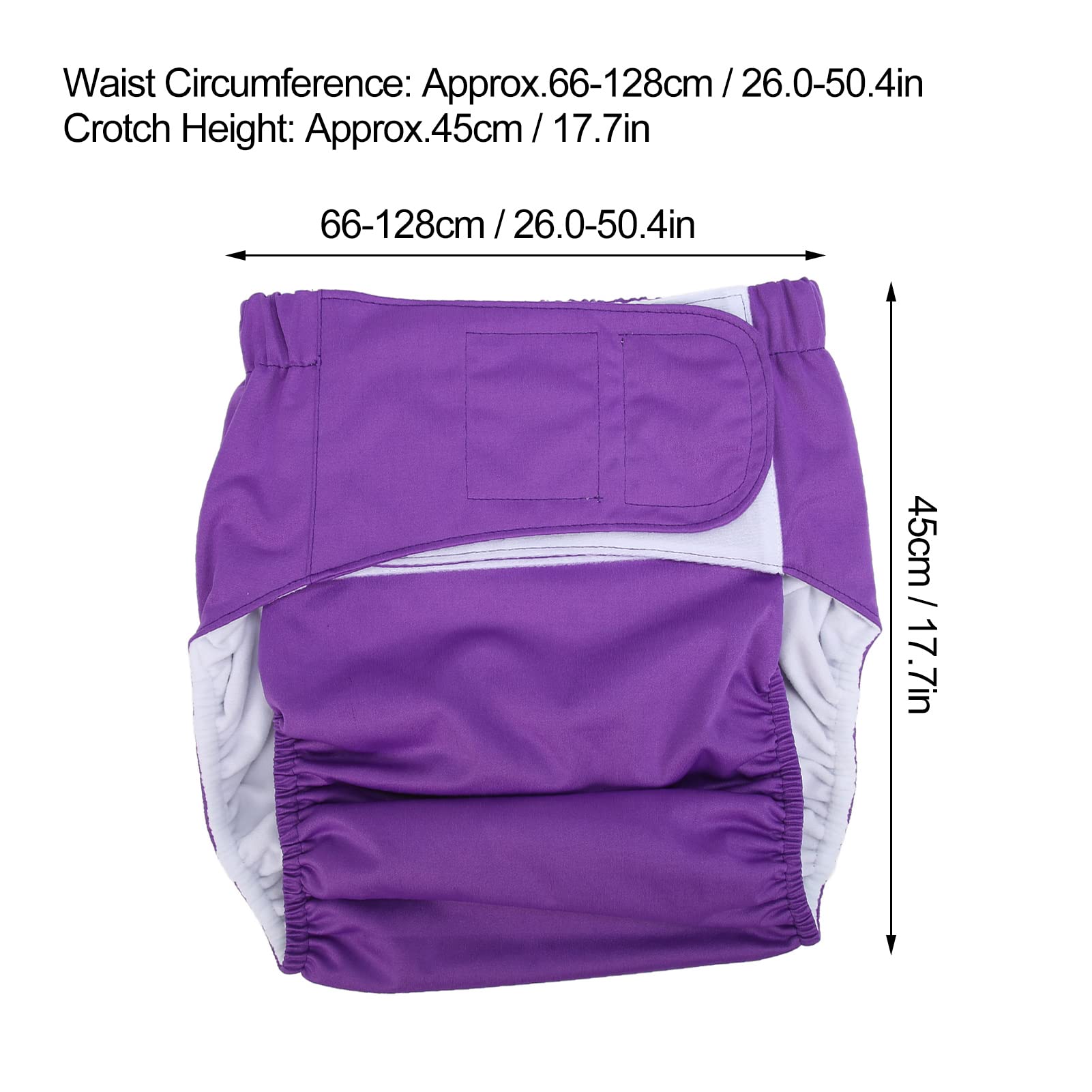 Incontinence Protection Nappies, Breathable Reusable Good Water Absorption Adult Cloth Diaper for Home for Hospital(Large Size)