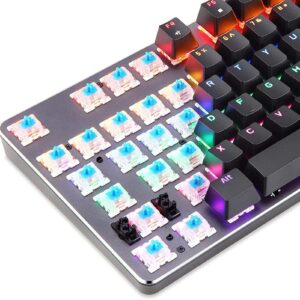 XYLXJ RGB Compact Gaming Keyboard, USB Wired 104 Keys Gaming Keyboard LED Backlit Gaming Keyboard for Laptop PC Computer Game and Work