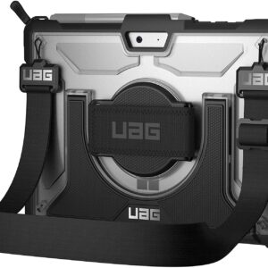 UAG Microsoft Surface Go 3 / Surface Go 2 Case [10.5-inch screen] with Hand Strap & Shoulder Strap Plasma, Ice & Microsoft Surface Go 3 / Surface Go 2 Tempered Glass Anti-Fingerprint & Scratch Resista