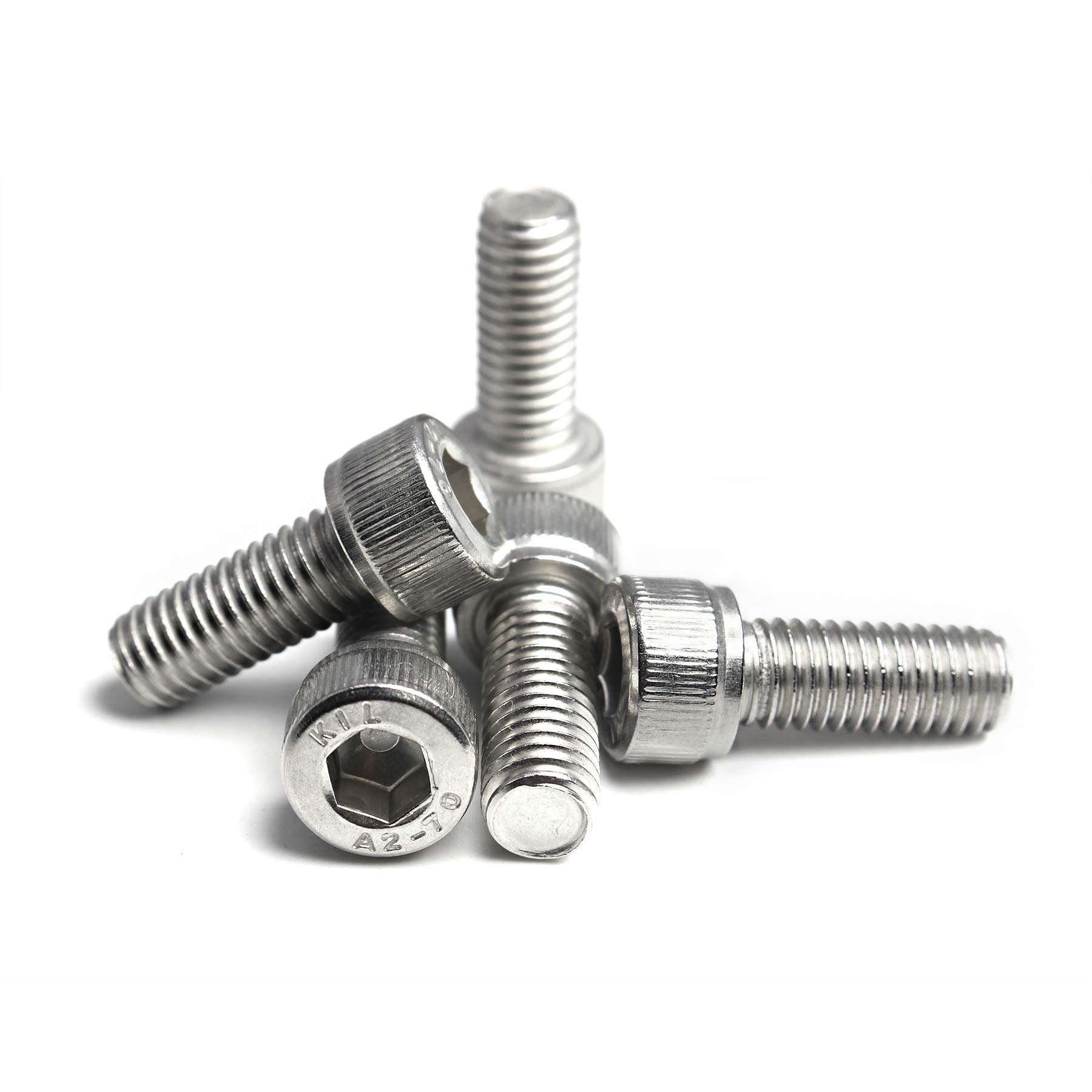 M8 x 50mm Socket Head Cap Screws Bolts Stainless Steel 304 Metric Machine Hex Socket Screw, Allen Hex Drive, Fully Thread, 10PCS