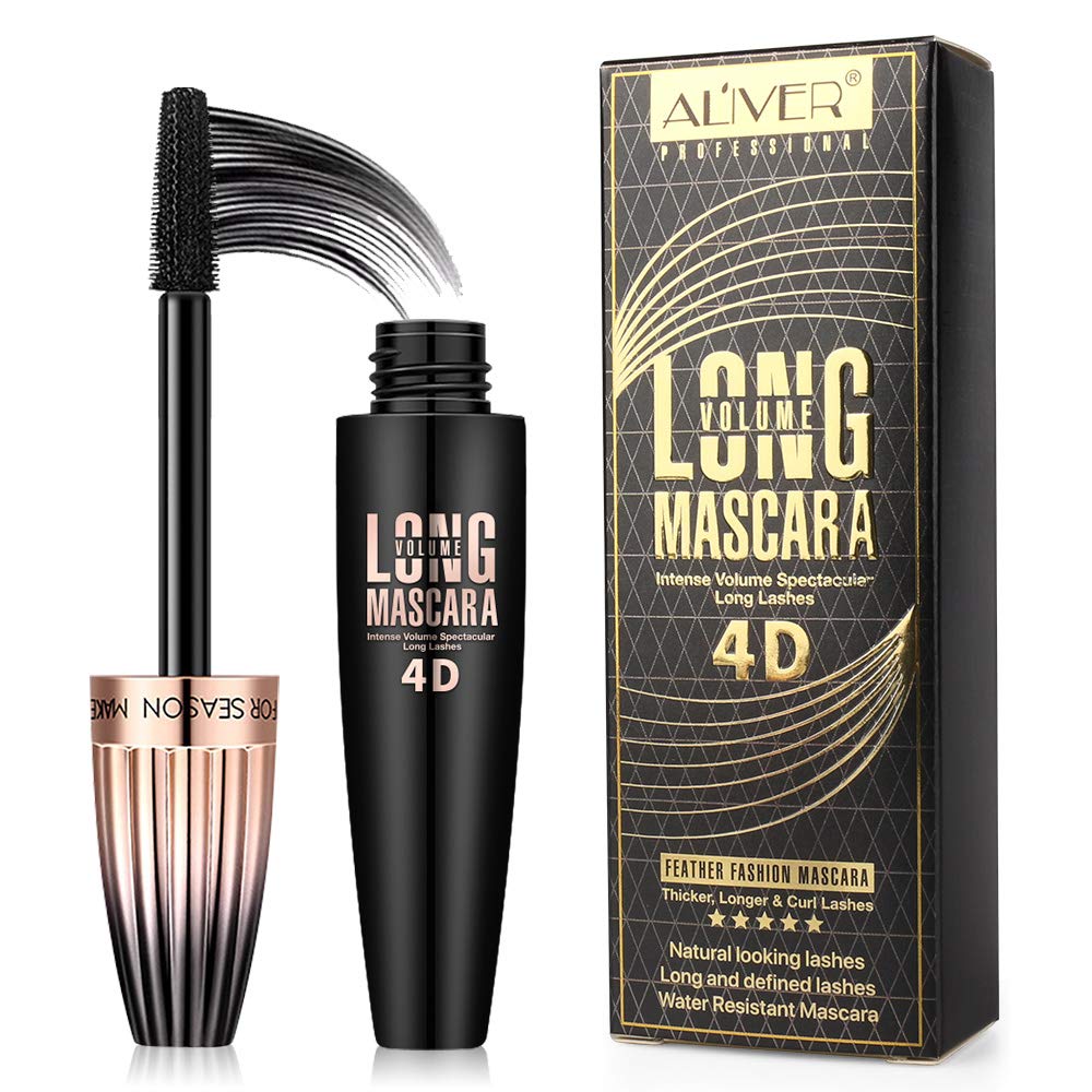 MOMEI 4D Silk Fiber Lash Mascara Waterproof, Lengthening and Thick, Long Lasting, Smudge-Proof, All Day Exquisitely Full, 1 Fl Oz (Pack of 1)