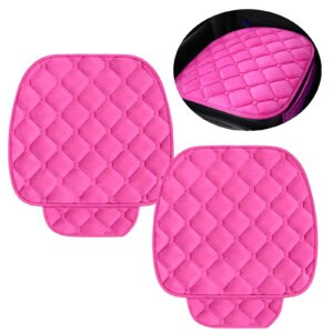 jxjkmmn 2 pack seat cover for car,car front seat protector breathable, soft comfort, car seat pad cover universal seat cushion for most cars,car interior accessories for men women (pink)