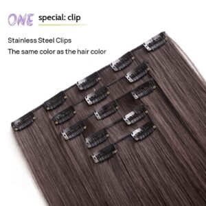 Dark Brown Hair Extensions StrRid Clip in Hair Extension Straight 22"Long Synthetic Black Thick Clips on Hair Piece for Women 5PCS Blonde Curly Wavy 18"Cheap White Natural Full Head 5 Oz