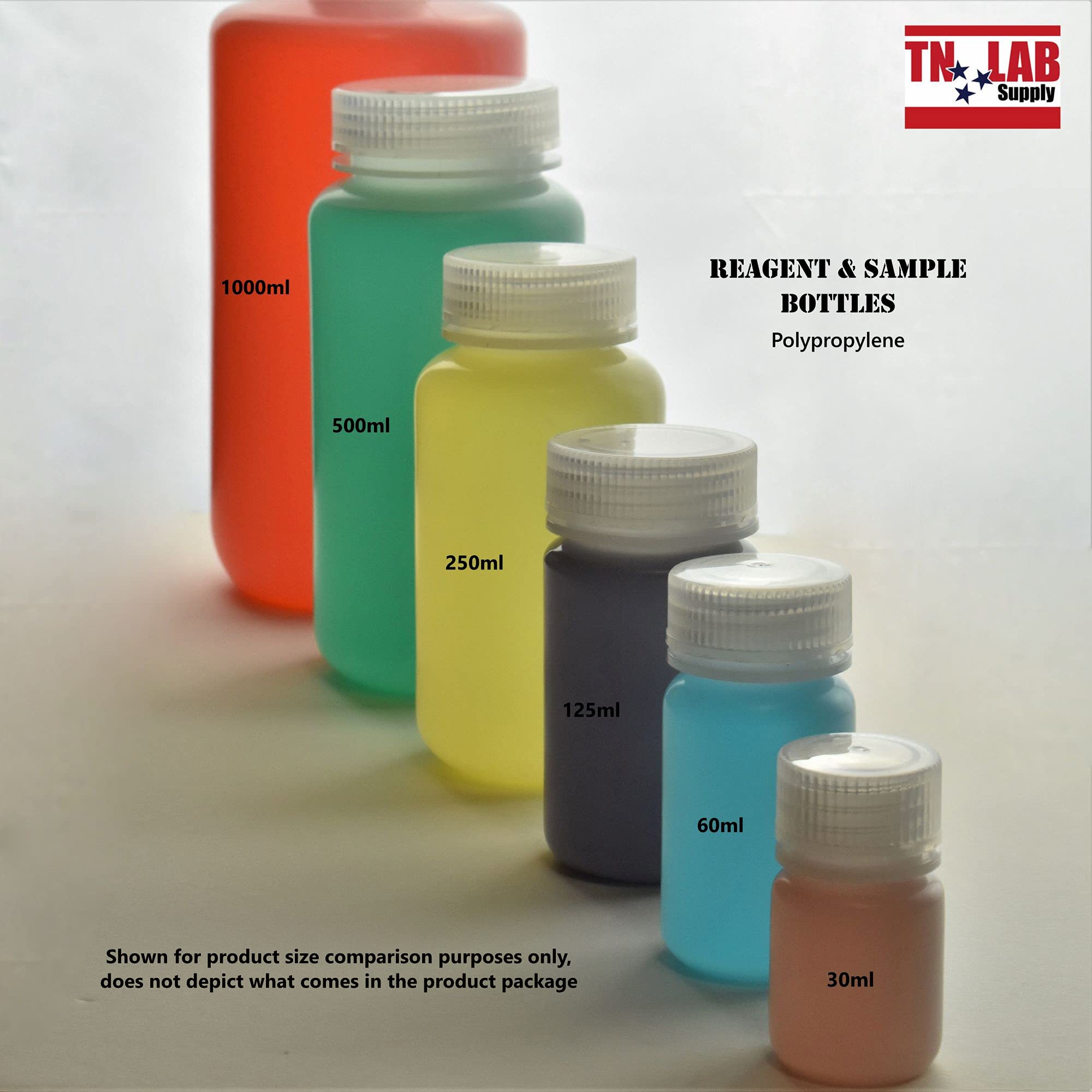 TN LAB Reagent Storage Sample Polypropylene Bottles 500ml