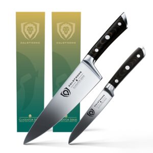 dalstrong gladiator series elite 8" chef knife bundled with 3.5" paring knife