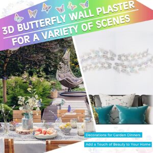 Menoeceus 3D Butterfly Wall Stickers 72 Pcs Silver Room Decor Removable Metallic Wall Sticker Room Mural Decals Decoration for Kids Bedroom Nursery Classroom Party Wedding Decor DIY Gift