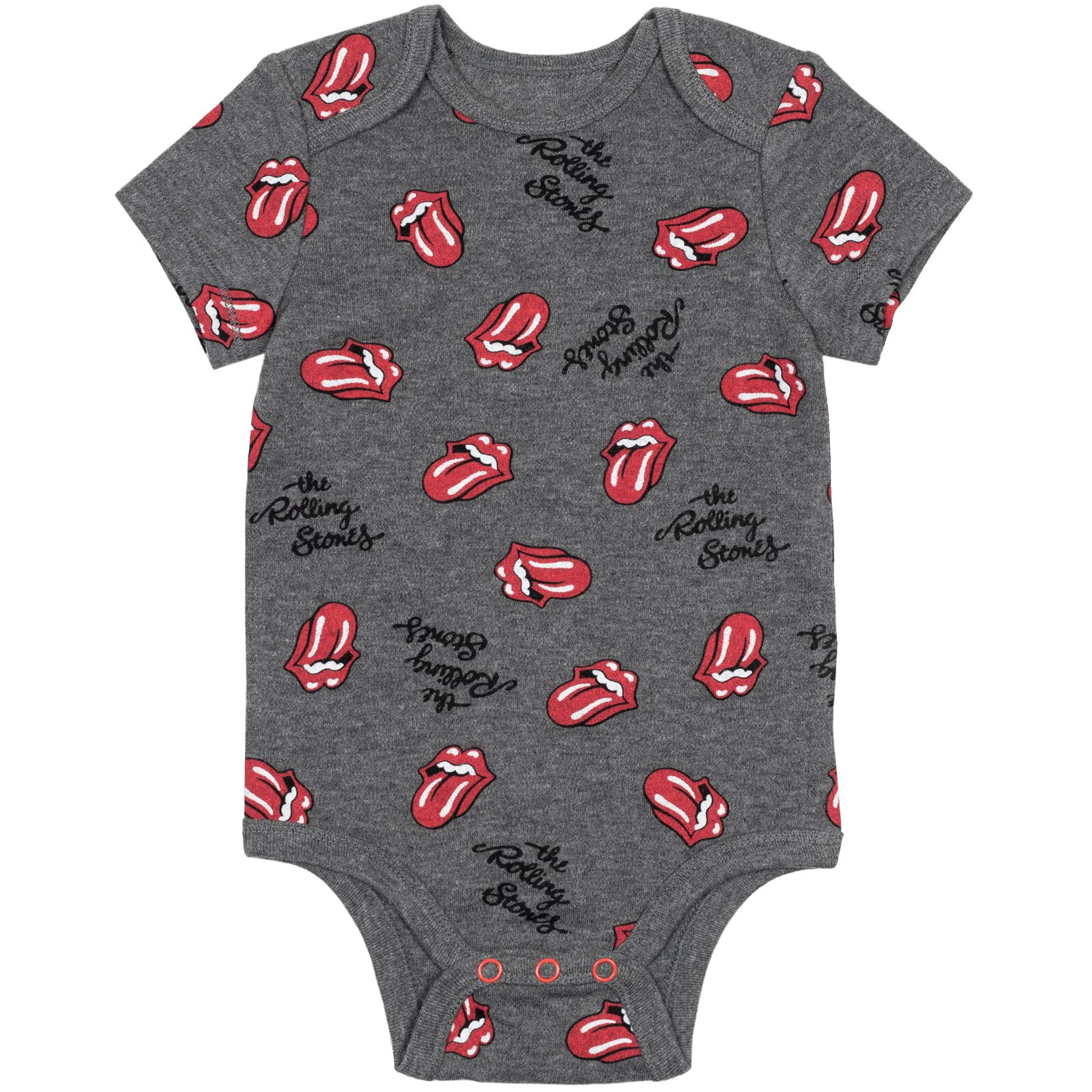 Rolling Stones Infant Baby Boys 3 Pack Bodysuits Red/Grey 24 Months