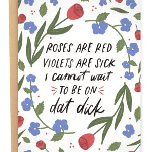 Sleazy Greetings Funny Valentine's Day Card For Boyfriend | I Cannot Wait To Be On Dat | Naughty Birthday Card For Men | Funny Anniversary Cards For Husband