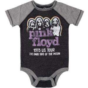 Pink Floyd Newborn Baby Boys 3 Pack Bodysuits Black/Grey/Blue 0-3 Months