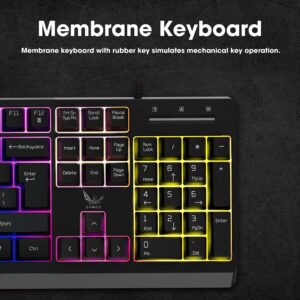 ZADEZ Membrane Gaming Keyboard - G-850K - PC Gaming Keyboard, RGB LED Backlit Keyboard with Multimedia Keys for Windows, Laptop, PC Gamers, Black