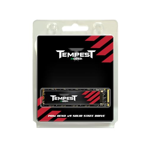 Mushkin Tempest – 2TB PCIe Gen3 x4 NVMe 1.4 – M.2 (2280) Internal Solid State Drive (SSD) – 3D NAND Flash - (MKNSSDTS2TB-D8)