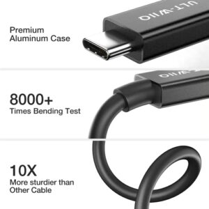 240W USB C to USB C Cable Fast Charging PD 3.1 & USB C Data Cable 10Gbps High Speed Data Transfer, Nylon Braided USB Type C Cable for iPhone 15, MacBook Pro/Air, 1.5FT