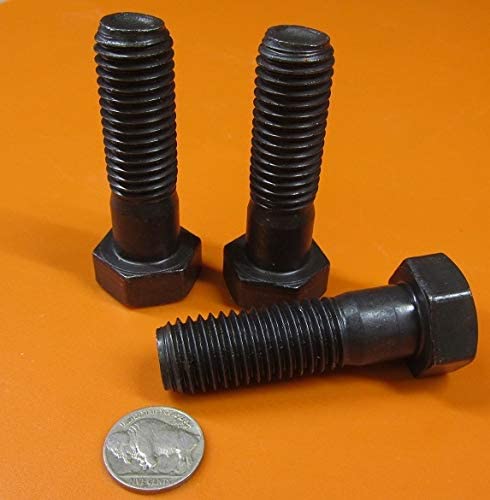 Generic Class 10.9 Steel Hex Bolts M18 x 2.5 mm x 60 mm Long PT 5 pcs, Bolt-1699-21-11, Black