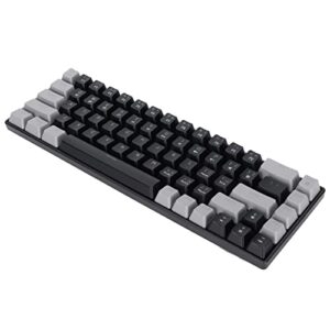 zyyini mechanical keyboard, 68-key wired mechanical gaming keyboard with rgb backlit, usb typewriter keyboard computer component for windows for android gaming pc(black)