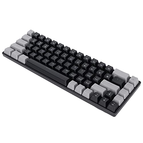 Zyyini Mechanical Keyboard, 68-Key Wired Mechanical Gaming Keyboard with RGB Backlit, USB Typewriter Keyboard Computer Component for Windows for Android Gaming PC(Black)