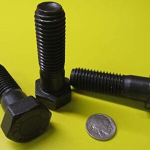 Generic Class 10.9 Steel Hex Bolts M18 x 2.5 mm x 60 mm Long PT 5 pcs, Bolt-1699-21-11, Black