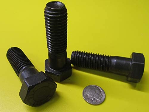 Generic Class 10.9 Steel Hex Bolts M18 x 2.5 mm x 60 mm Long PT 5 pcs, Bolt-1699-21-11, Black