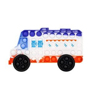 argeousgor fruit pop animal push silicone bubbles stress relief sensory toy popper squeeze toys (h-ambulance)