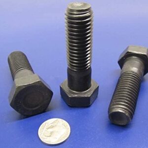 Generic Class 10.9 Steel Hex Bolts M18 x 2.5 mm x 60 mm Long PT 5 pcs, Bolt-1699-21-11, Black