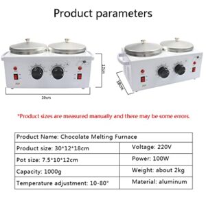 Double Wax Warmer, Professional Electric Wax Heater Machine Dual Paraffin Facial Skin SPA Equipment with Adjustable Temperature Set