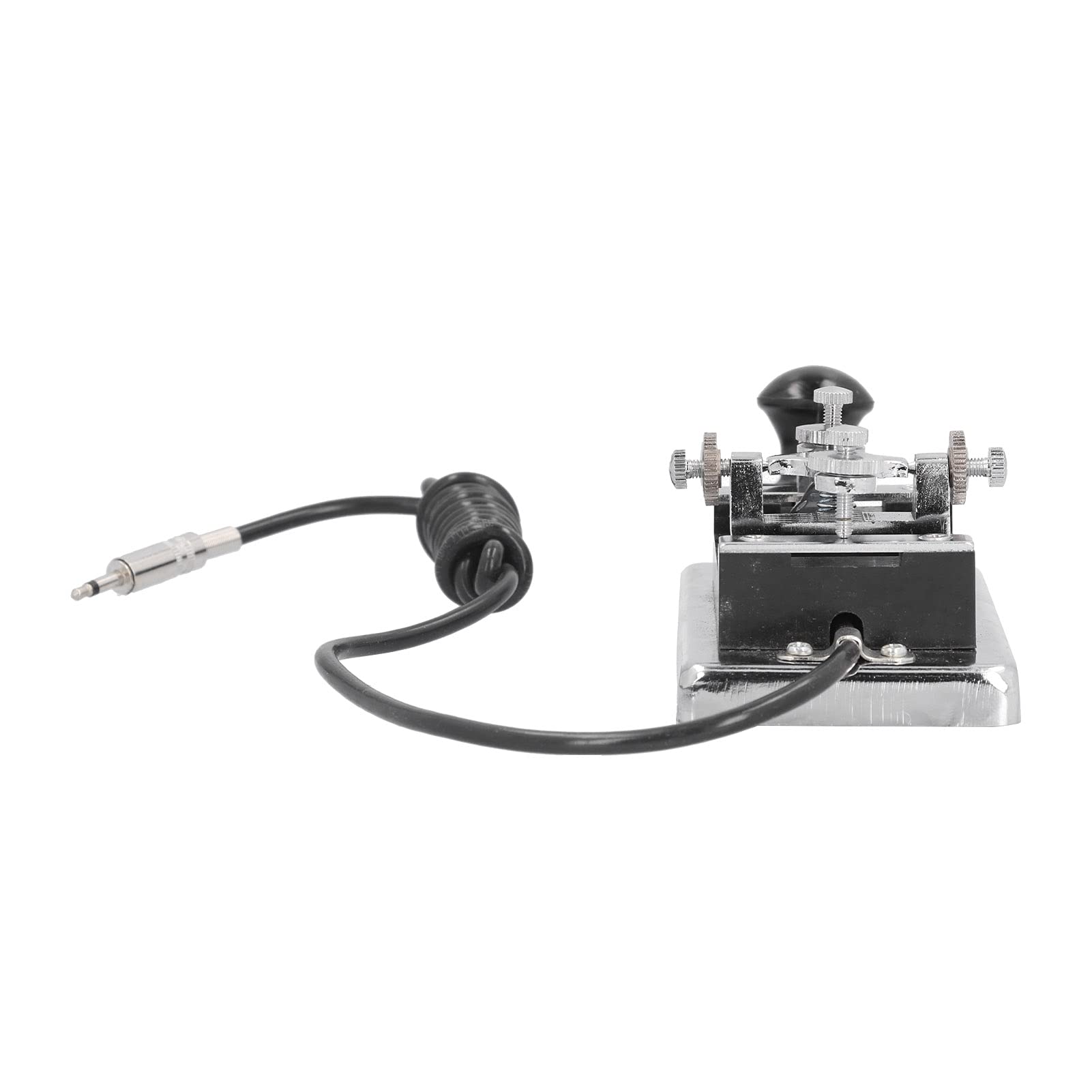 Liccx Morse CW Telegraph, Professional Morse CW Telegraph Straight Key, Stainless Steel CW Telegraph, Morse Communication,HY‑K4,