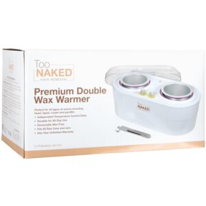 TOO NAKED HAIR REMOVAL Premium Double Wax Warmer, Dual Hair Removal Paraffin Wax Warmer with Adjustable Temperature Controls