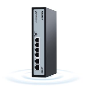 sodola 4 port poe+ switch | 4 poe+ ports &2 fast ethernet uplink,65w 802.3af/at, extend function, fanless metal,plug & play unmanaged network switch