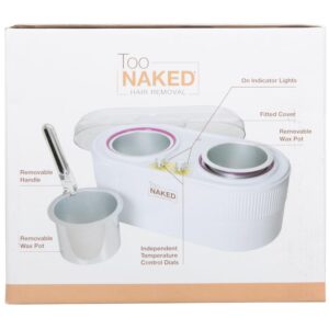 TOO NAKED HAIR REMOVAL Premium Double Wax Warmer, Dual Hair Removal Paraffin Wax Warmer with Adjustable Temperature Controls