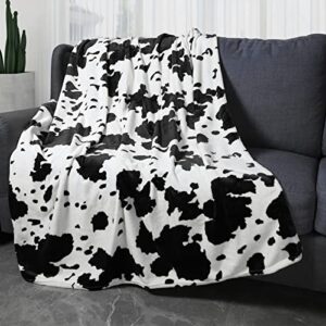 cow blanket for kids girls boys flannel cow blanket print soft lightweight cow blankets and throws for sofa couch bed (39''x49'')