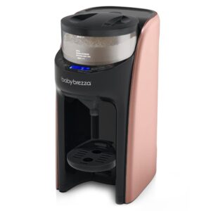 baby brezza formula pro advanced formula dispenser machine - automatically mix a warm formula bottle instantly - easily make bottle with automatic powder blending, rose gold