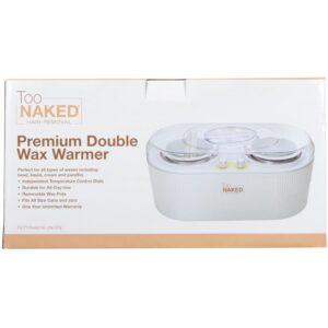 TOO NAKED HAIR REMOVAL Premium Double Wax Warmer, Dual Hair Removal Paraffin Wax Warmer with Adjustable Temperature Controls