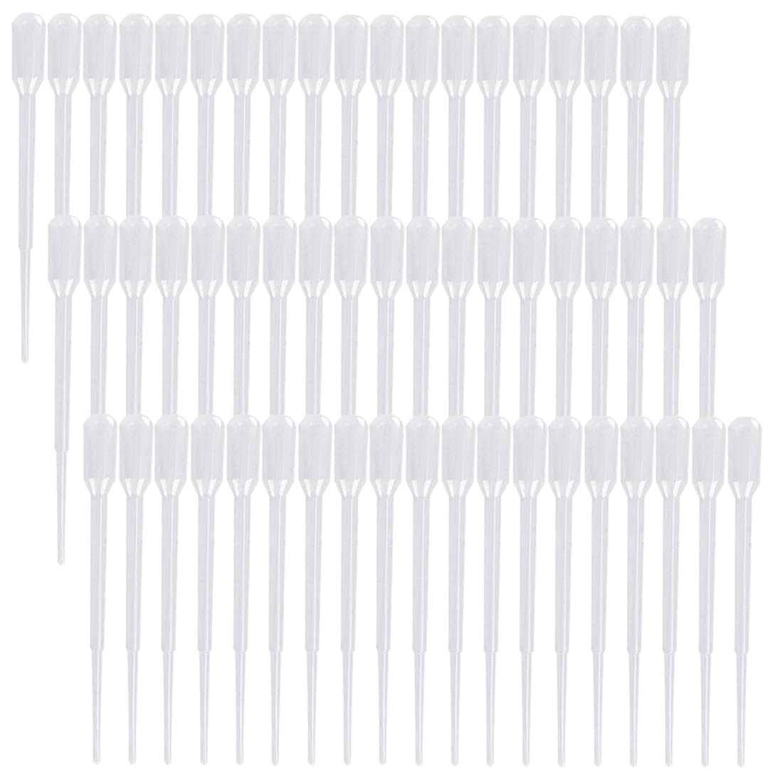 100 Pieces 2ML Plastic Transfer Pipettes, Disposable Graduated Transfer Pipettes Dropper, Calibrated Graduated Eye Dropper Suitable for Lip Gloss Transfer Essential Oils Science Laboratory Experiment