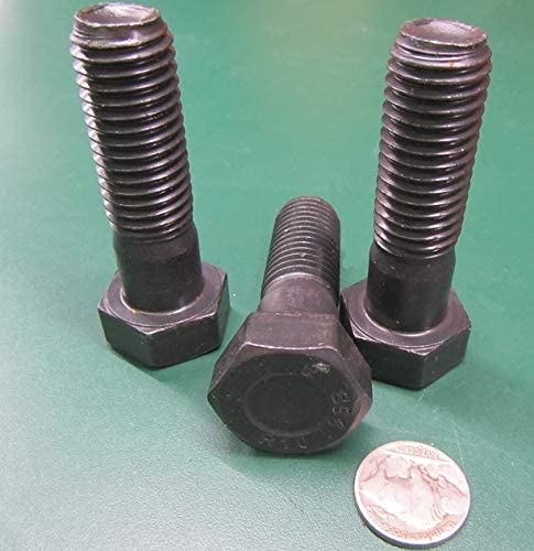 Generic Class 10.9 Steel Hex Bolts M18 x 2.5 mm x 60 mm Long PT 5 pcs, Bolt-1699-21-11, Black