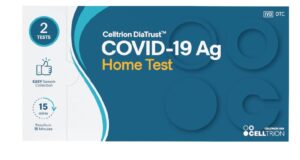 celltrion diatrust covid-19 ag rapid test, 1 pack, 2 tests total, fda eua authorized multiple target otc test, result in 15 minutes without sending to a lab