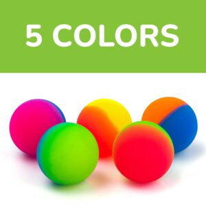 Entervending Bouncy Balls - Party Favors - 45mm Bouncing Balls - Glitter Bounce Balls in Bucket - 12 Pcs Large Bouncy Balls - Hi Bounce Balls - Rubber Balls - Gifts for Kids