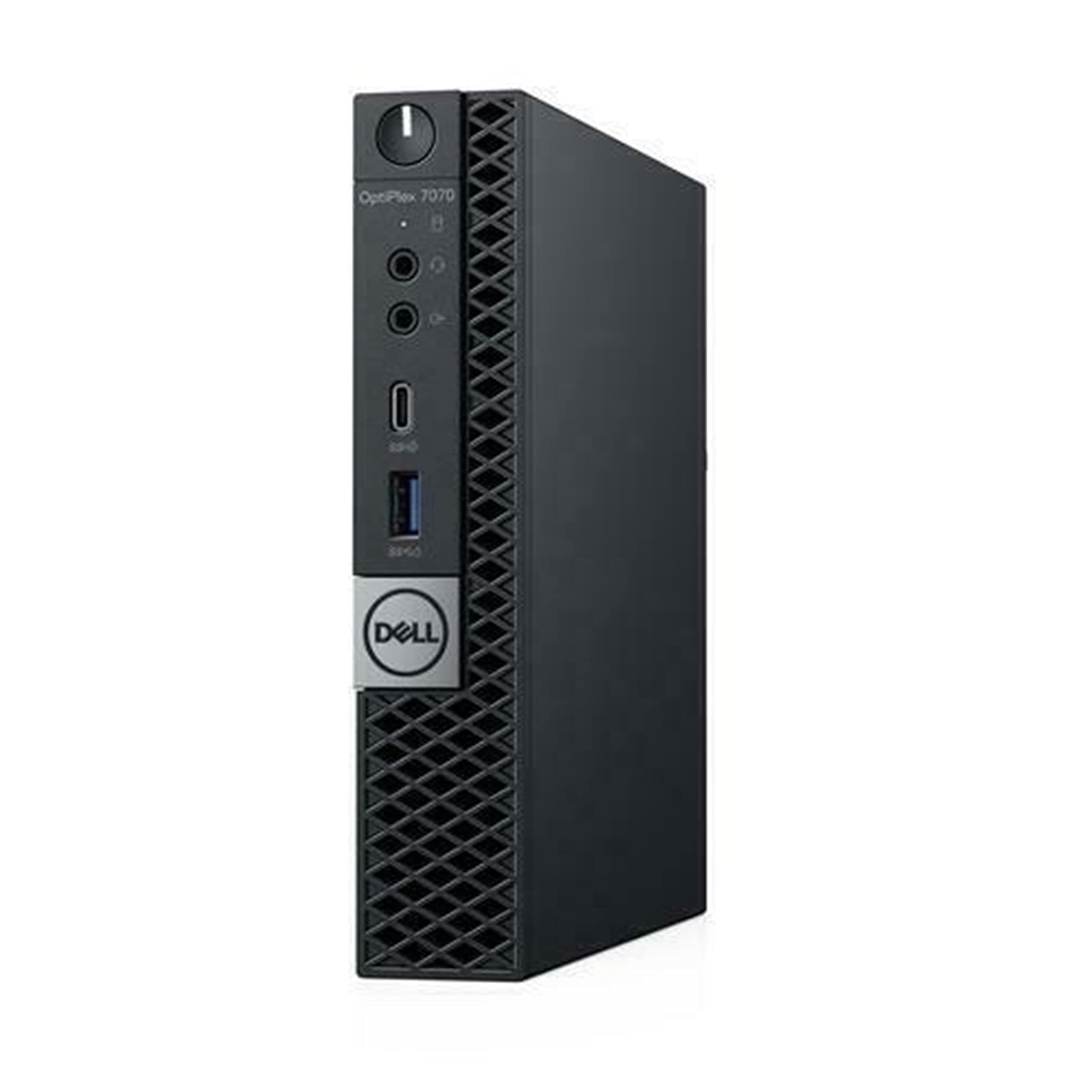 Dell Optiplex 7070 MicroTower 16GB 256GB SSD Core i7-8700T 2.4GHz Win10P, Black (Renewed)