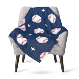 ismv swaddle blankets baseballs in blue with stars newborn blanket baby blanket comfy nursing blanket durable receiving blanket for baby girl or boy